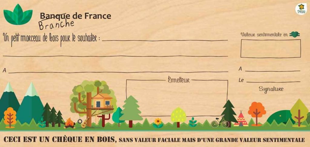 Le Chèque en Bois | Cadeau Insolite - Cabanes de France